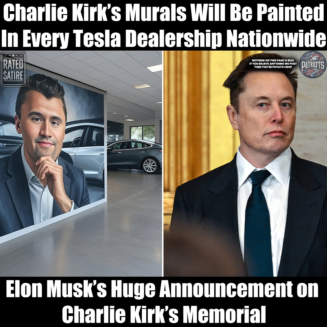 Elon Musk Announces Nationwide Charlie Kirk Murals in Tesla Dealerships ...